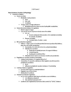 A&P 2 Exam 1 Study Guide - A & P 2 Exam 1 Lecture 3: Anatomy of Blood ...