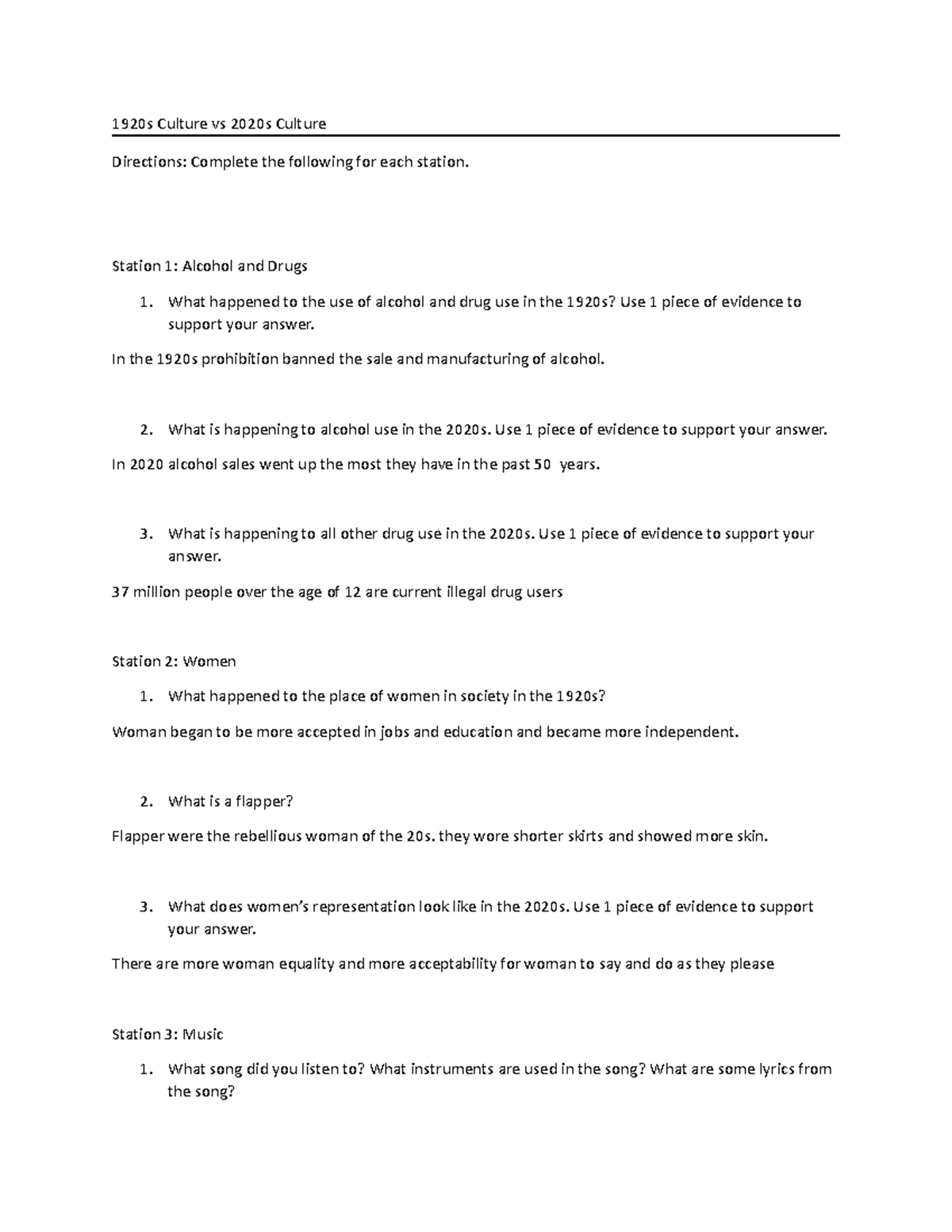 1920s Culture vs 2020s Culture - 1920s Culture vs 2020s Culture ...