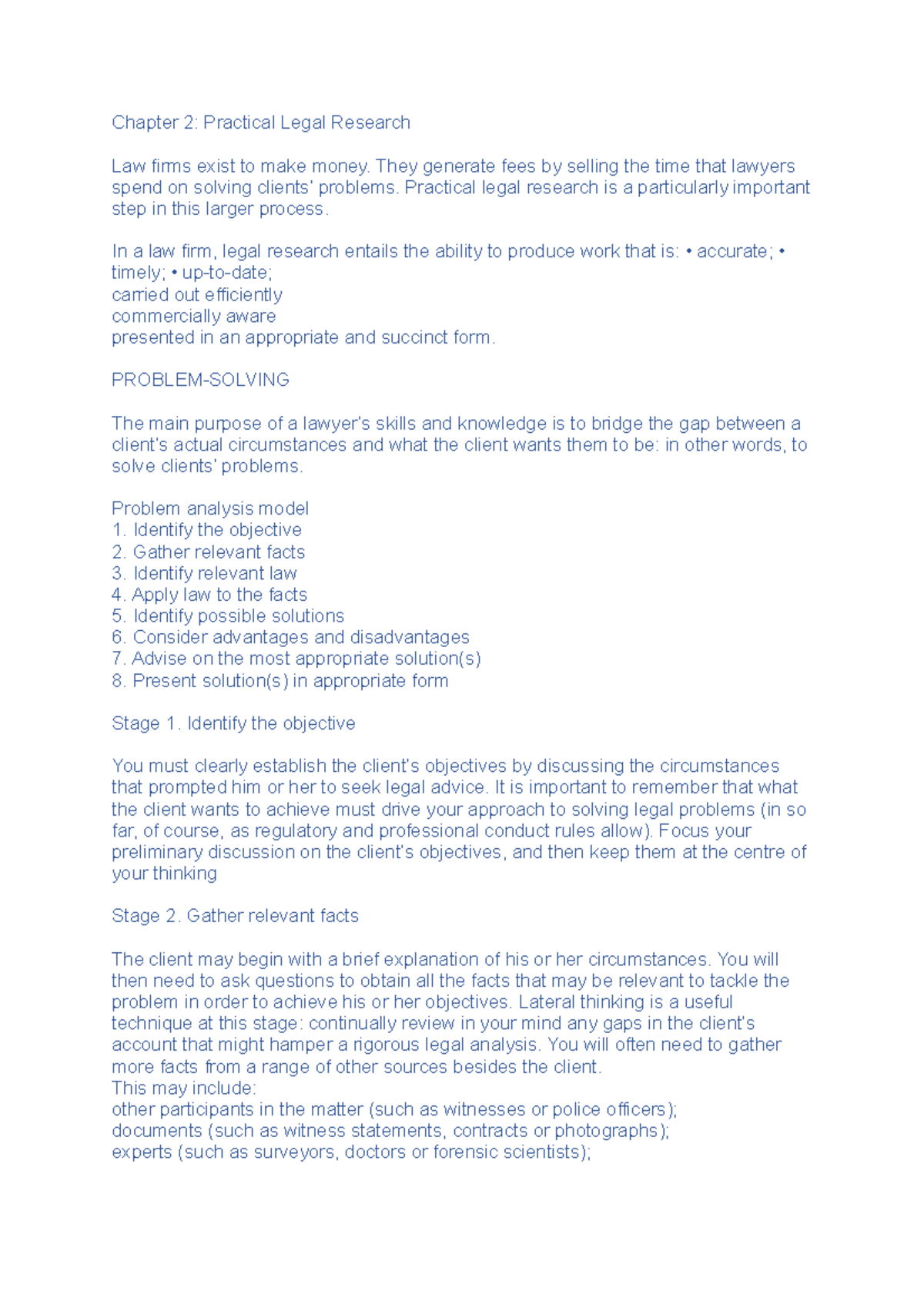 Chapter 2- Practical Legal Research - They generate fees by selling the ...