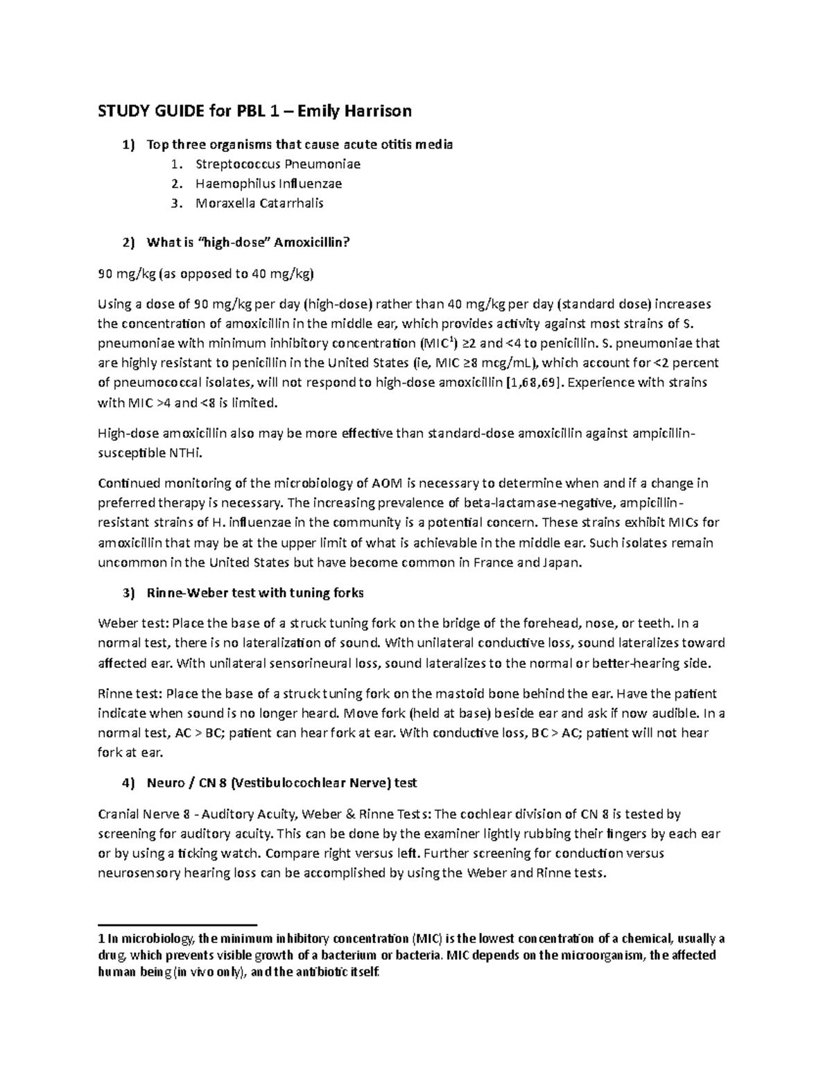 Study Guide for PBL 1 - STUDY GUIDE for PBL 1 – Emily Harrison Top ...