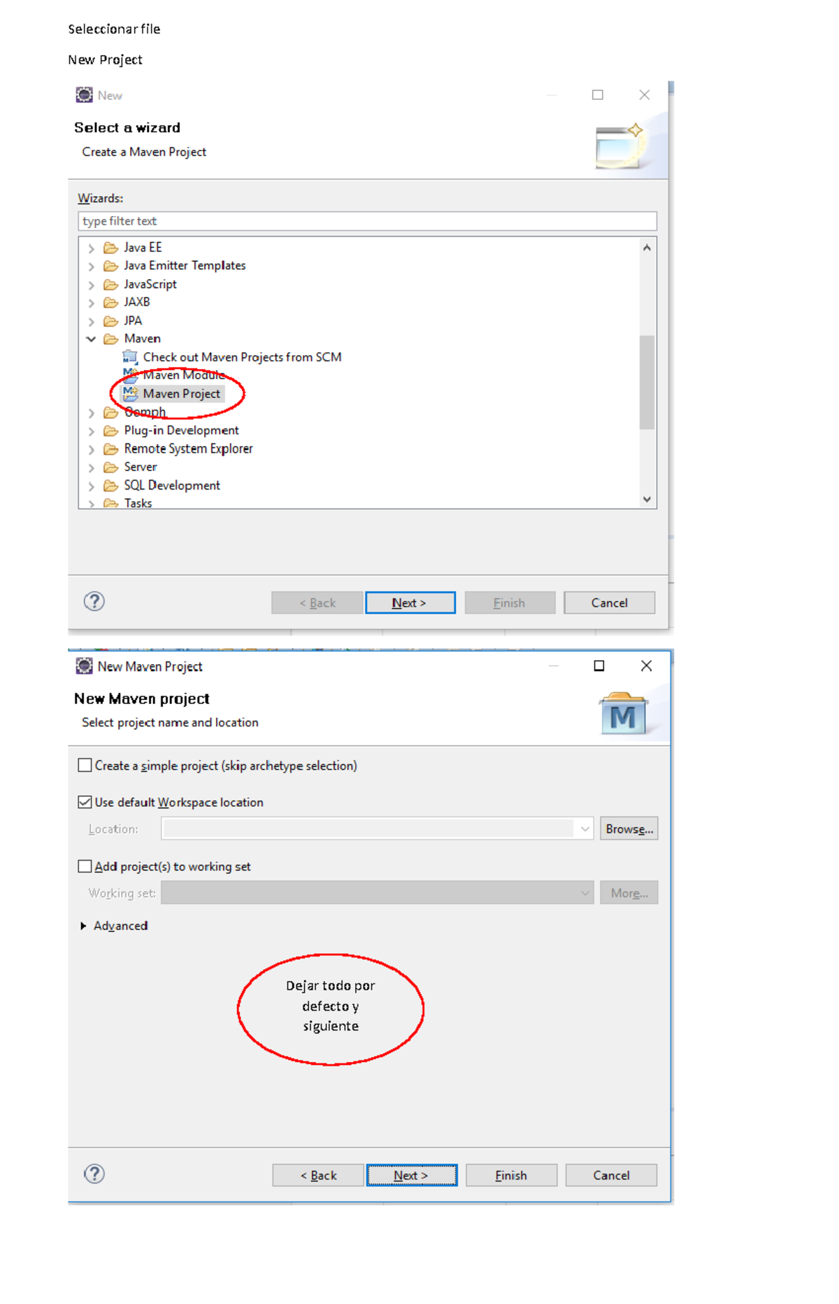 Manual-antlr-eclipse - Seleccionar file New Project Dejar todo por defecto y siguiente Finalizar ...