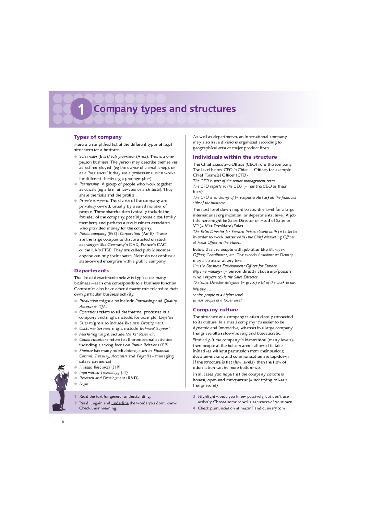 Unit 1 - Company types and structures pdf - As well as departments, an international company may ...