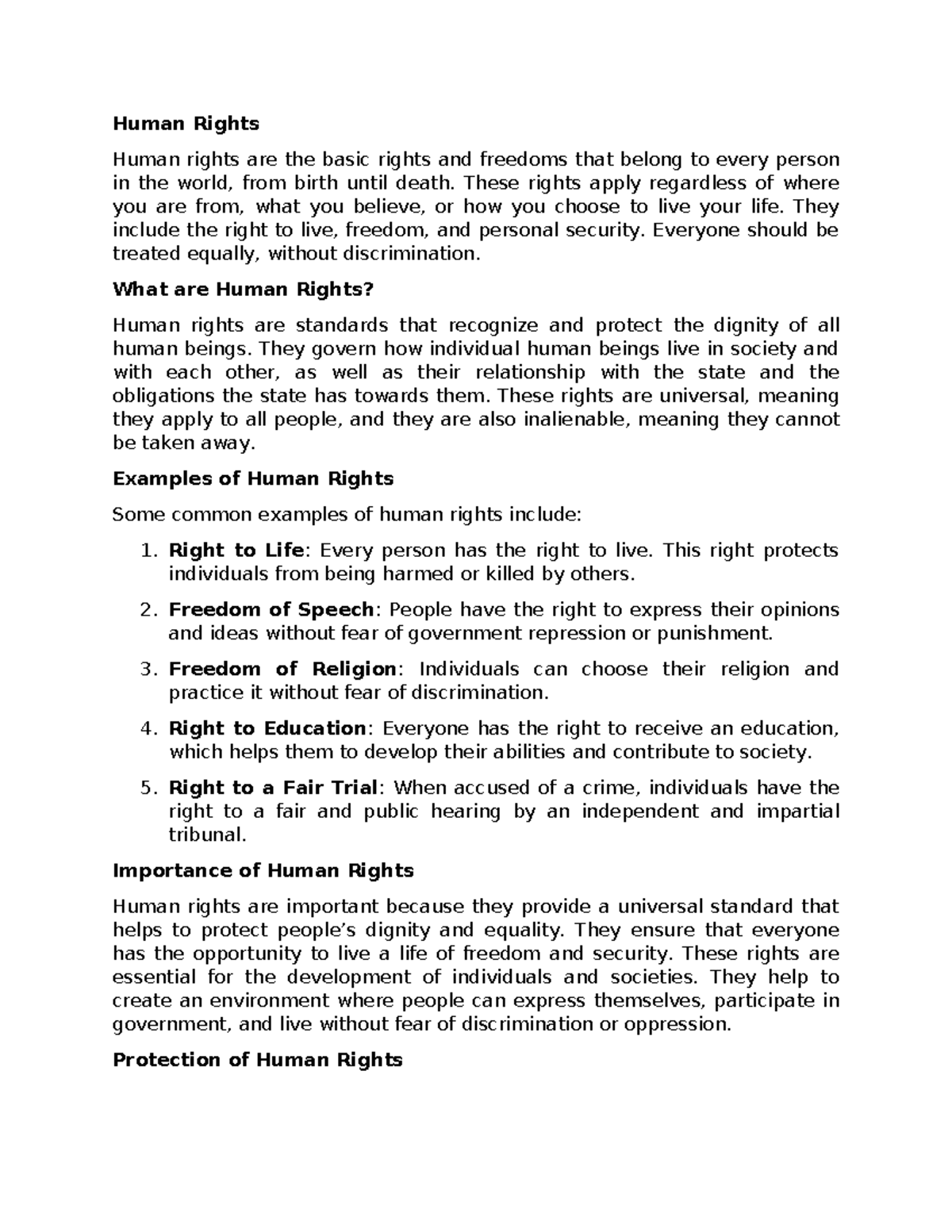 Human Rights - Love essays - Human Rights Human rights are the basic ...
