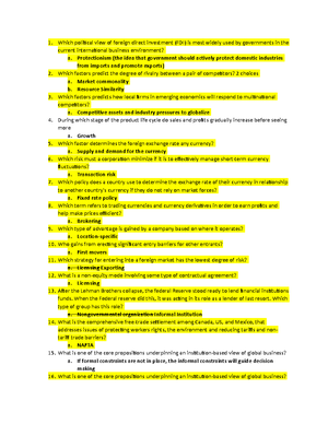 Chapter 6 Study Guide - STUDY GUIDE Chapter 6 INVESTING ABROAD DIRECTLY ...