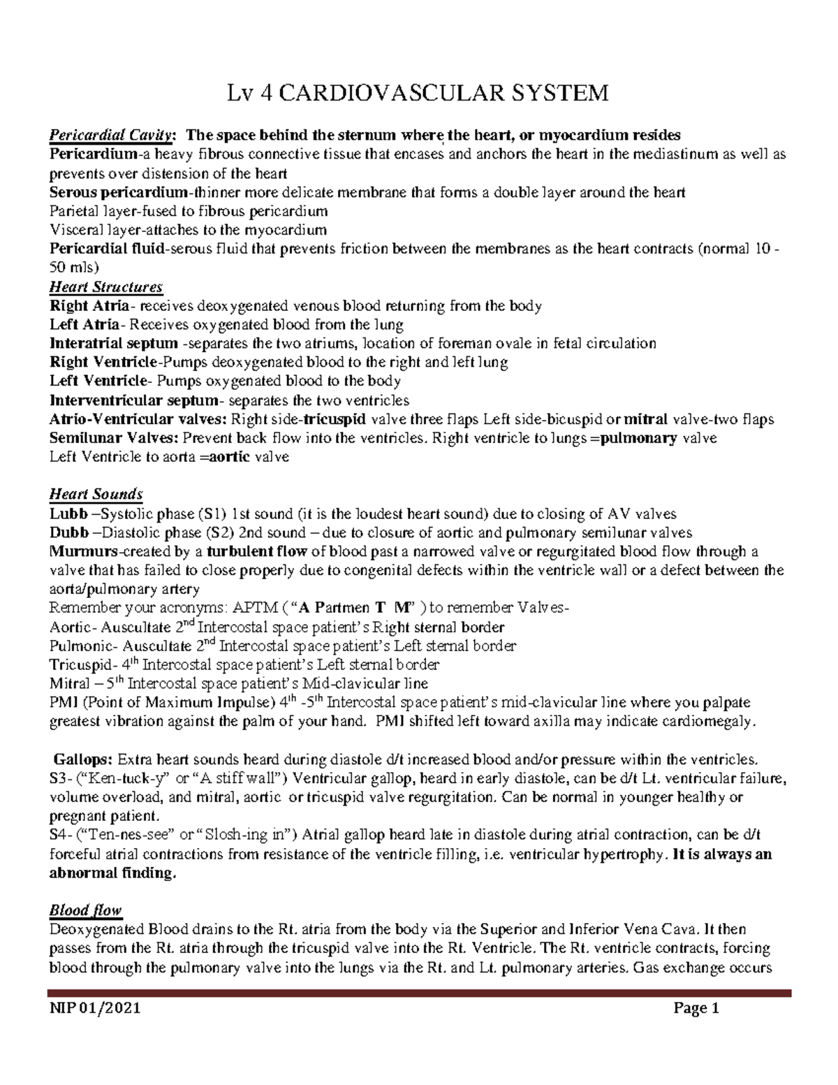 SPC L4 Cardiac level 4 - Lv 4 CARDIOVASCULAR SYSTEM Pericardial Cavity ...