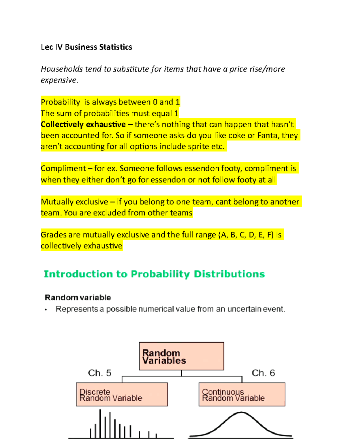 Lec IV Business Statistics - Lec IV Business Statistics Households tend ...