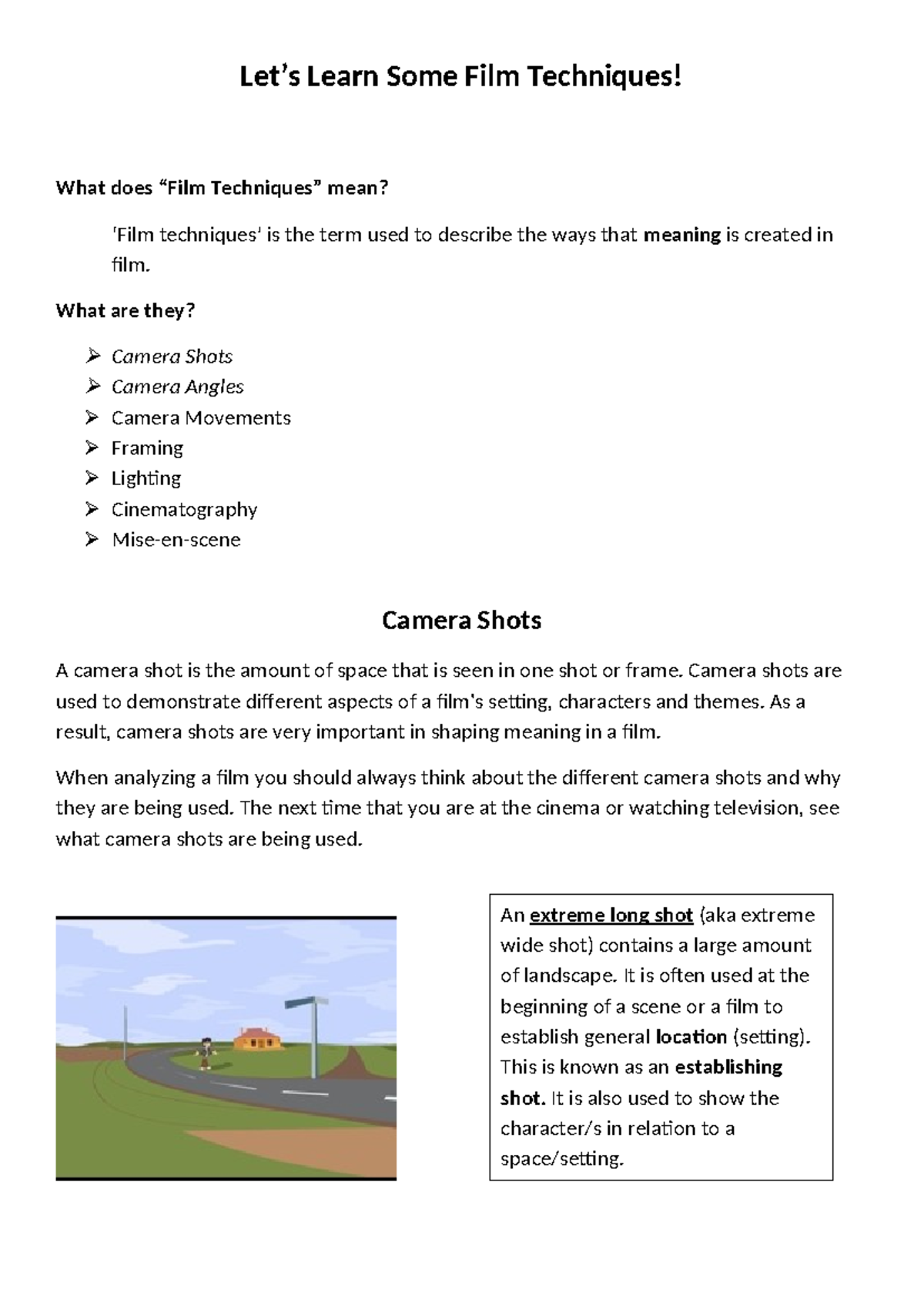 Film techniques - study notes - Let’s Learn Some Film Techniques! What ...