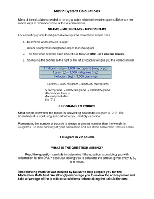 Calculation Conversion Chart - CALCULATION CONVERSION CHART 1000 g = 1 ...