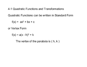 4-3 Modeling with Quadratic Funtions - Part 1 - MAT 266 - Studocu