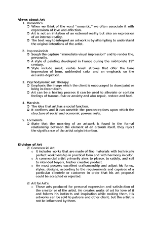 E. Module 4 - Visual Arts - MODULE 4 VISUAL ARTS The Visual Arts The ...