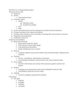 Med term unit 3 - chapters: 9, 10, 11, 12, 13 - Medical Terminology ...