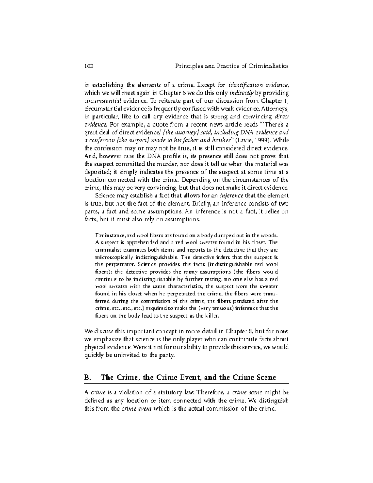 Forensic Science -68 - 102 Principles and Practice of Criminalistics in ...