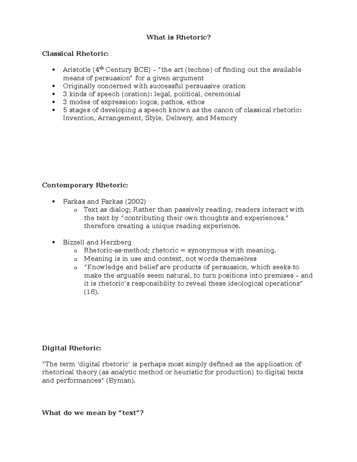 What is Rhetoric Note Guide - What is Rhetoric? Classical Rhetoric ...