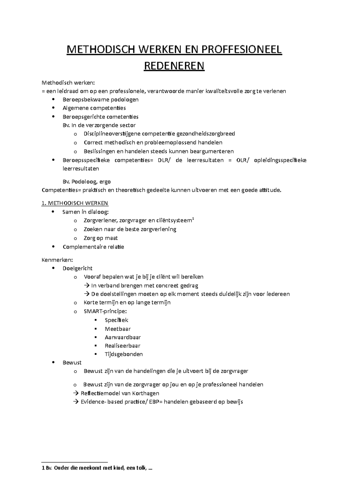 Methodisch handelen en proffesioneel redeneren - METHODISCH WERKEN EN ...