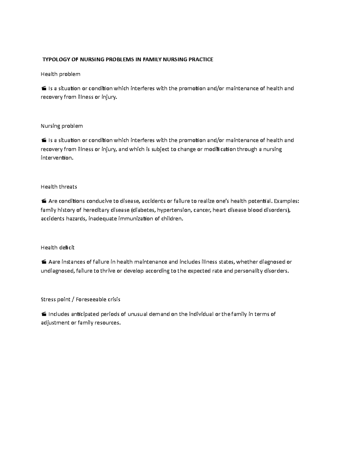 Typology OF Nursing Problems IN Family Nursing Practice 1 - TYPOLOGY OF ...