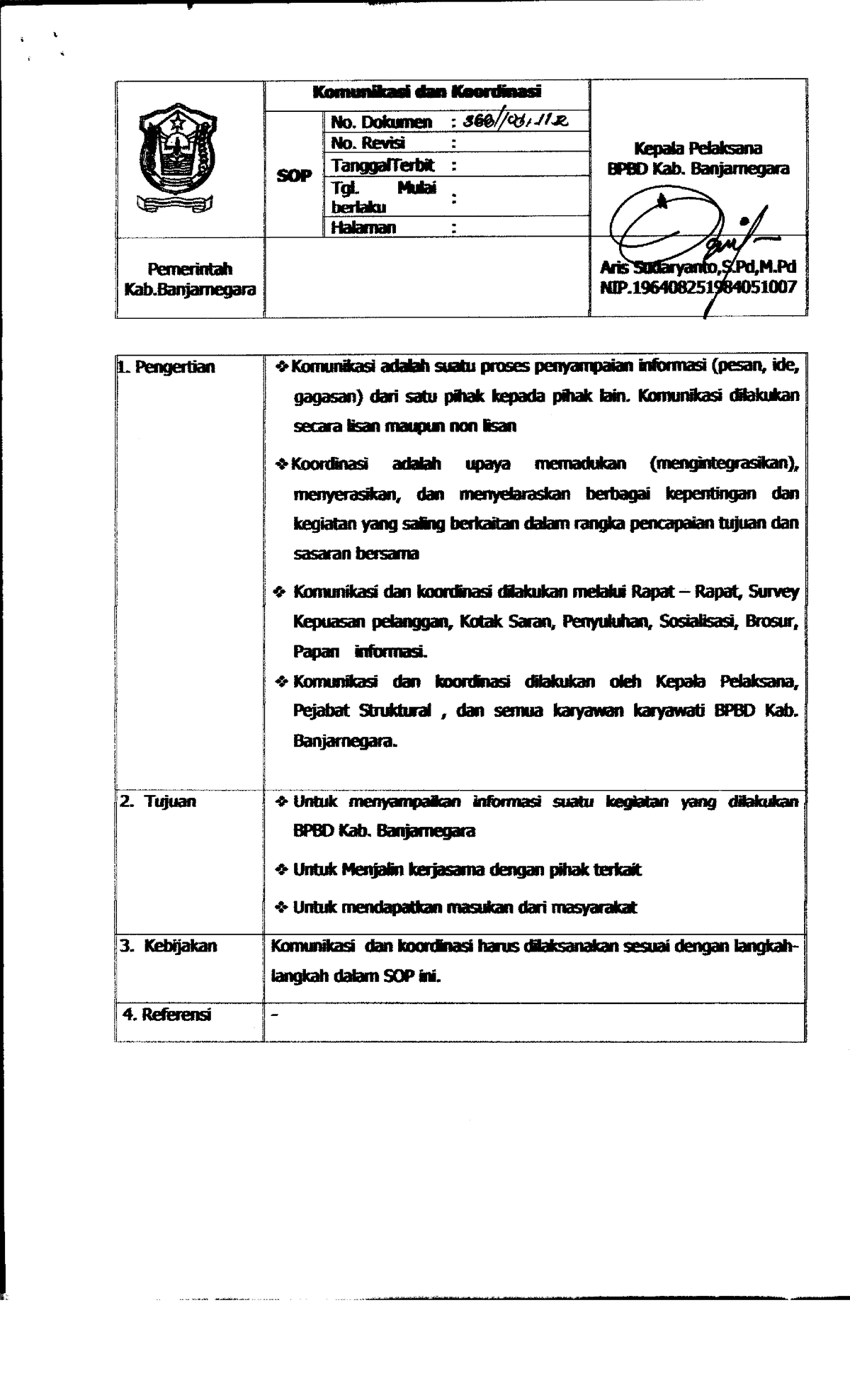 SOP- Komunikasi - sop - STr Gizi - Studocu