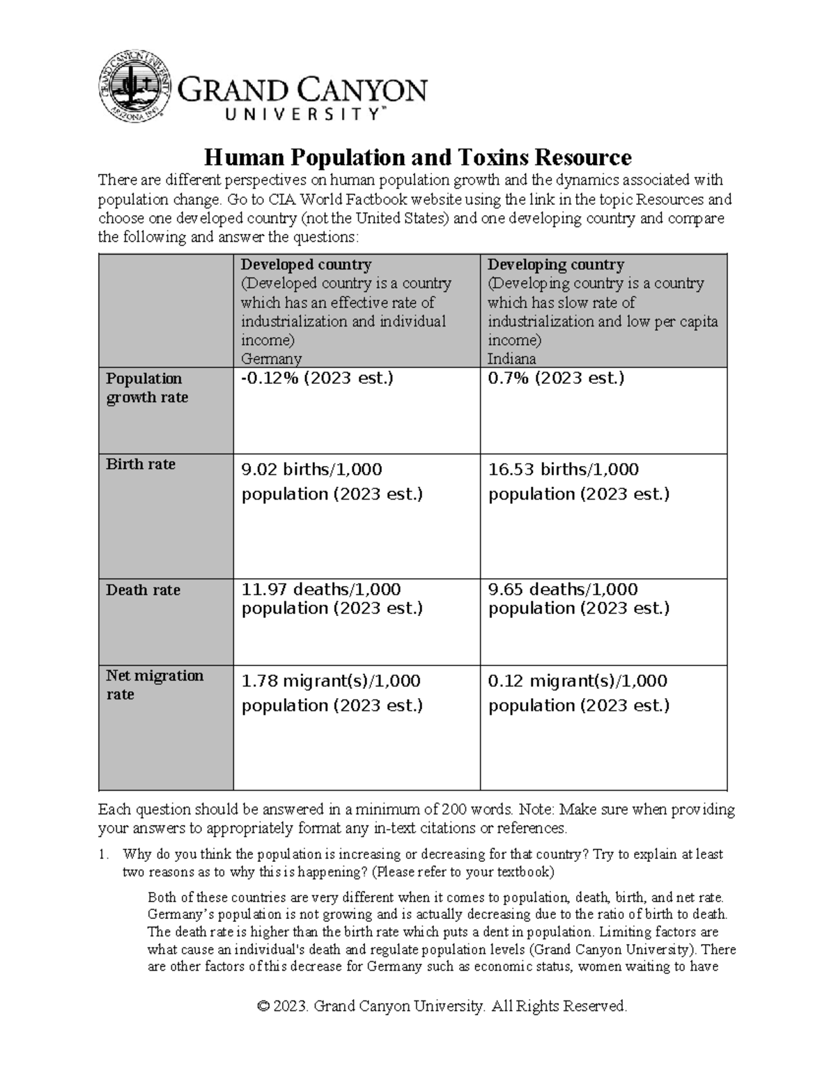 BIO 220 RS Human Populations And Toxins - Human Population and Toxins ...