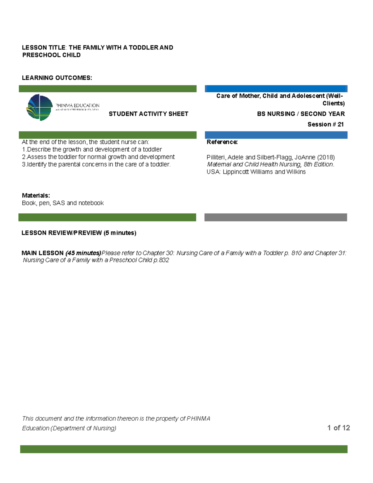 OB1 SAS 21 - SAS 21 MCN 1 - This document and the information thereon ...