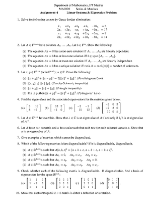 Assignment-1 - Department of Mathematics, IIT Madras MA1102 Series ...