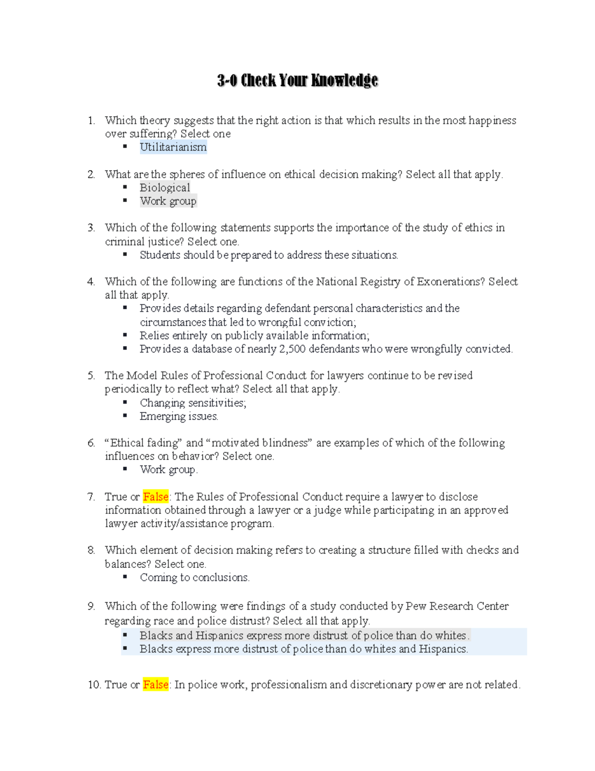 3-0 Check Your Knowledge - 3 - 0 Check Your Knowledge Which theory ...