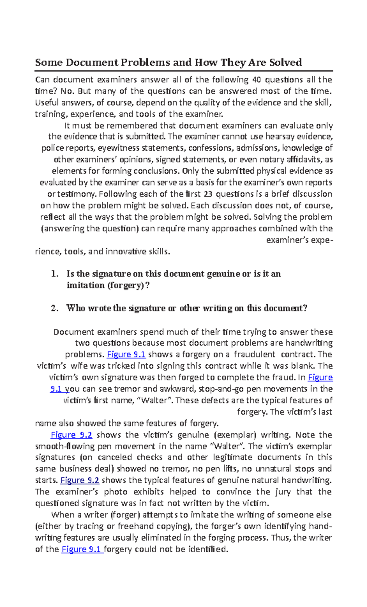 The Document Problems in Forensic Science and How They Are Solved ...