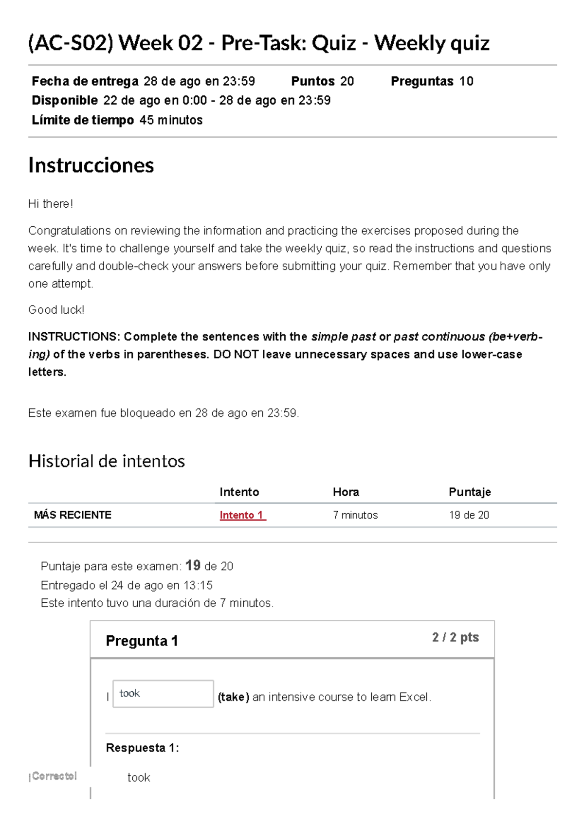 (AC-S02) Week 02 - Pre-Task Quiz - Weekly quiz Ingles IV - (AC-S02 ...