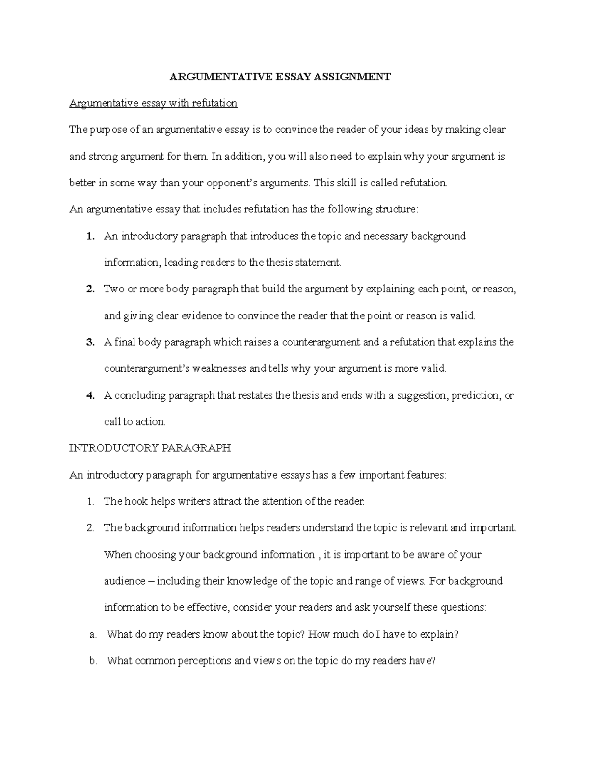 Argumentative Essay Assignment Precious Okolie ARGUMENTATIVE ESSAY Argumentative Essay Assignment Precious Okolie ARGUMENTATIVE ESSAY