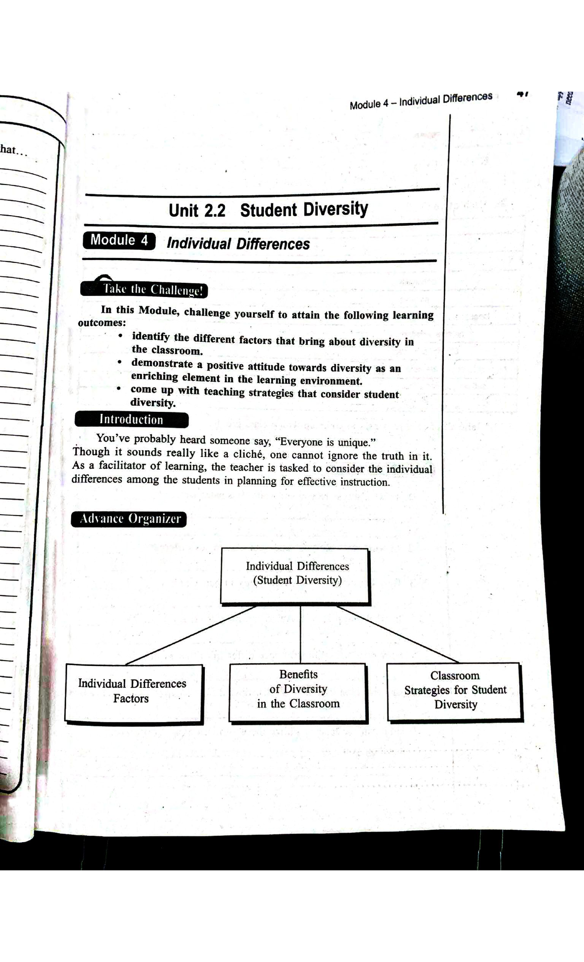 FS Long Quiz - for review - Module 4 Individual Differences F Unit 2 Student Diversity Module 4 ...