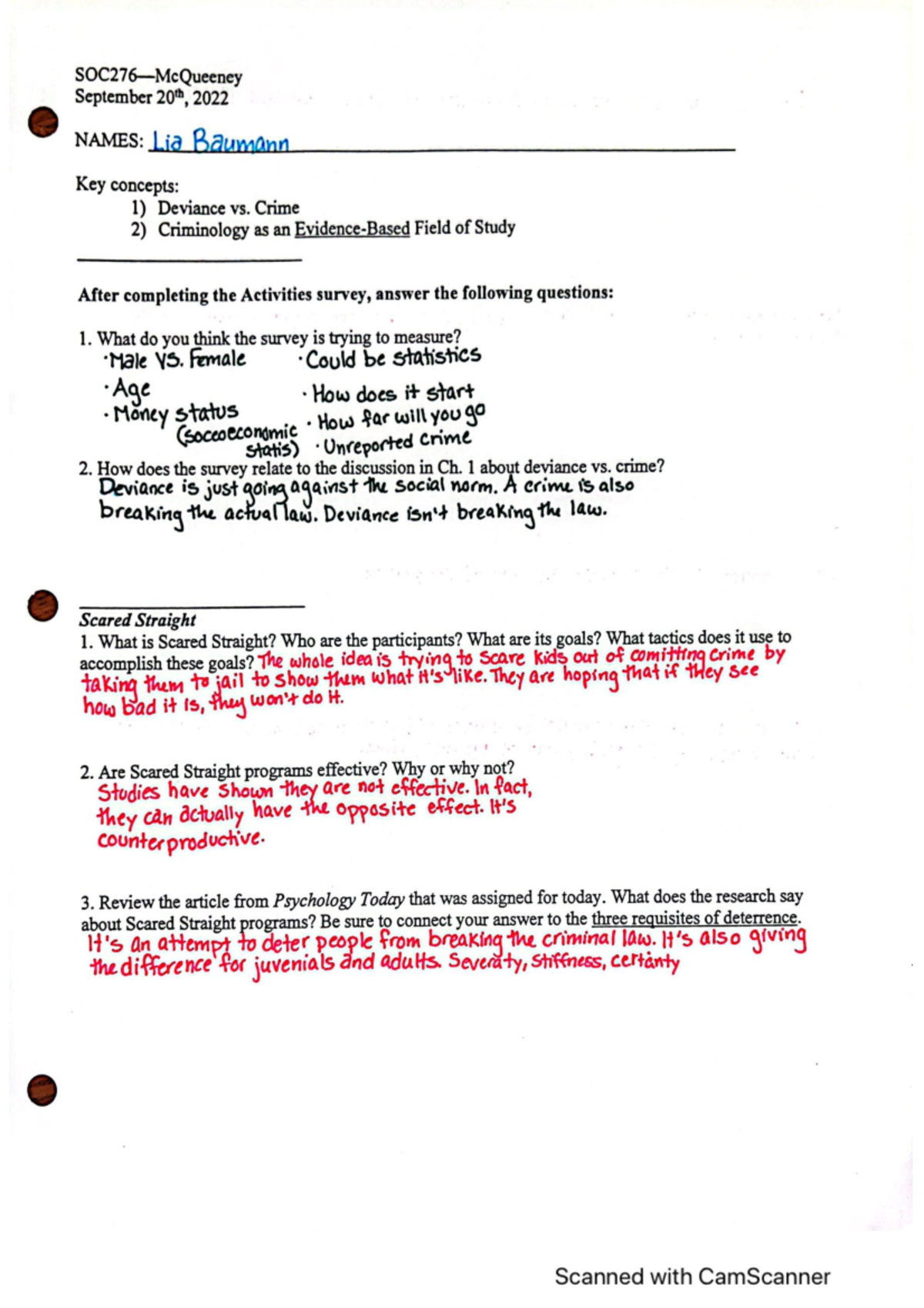 Deviance VS. Crime - Sociology 276 - Studocu