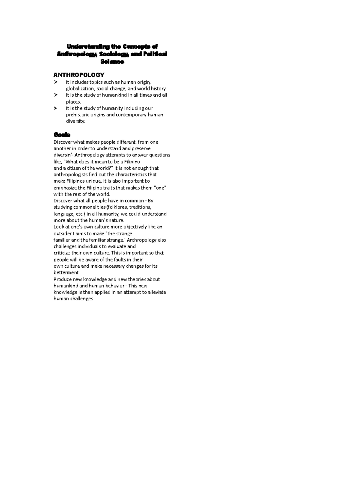 Understanding the Concepts of Anthropology - Understanding the Concepts ...
