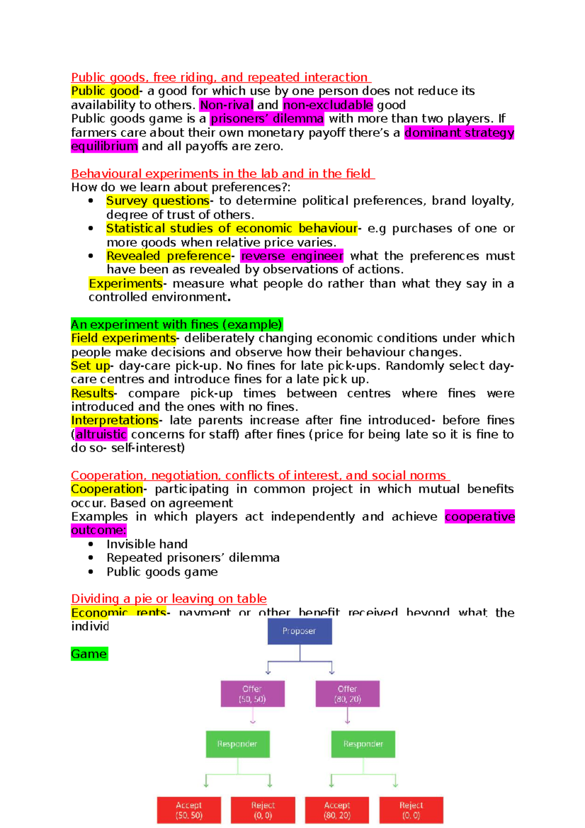 Unit 4- part 2 - Lecture notes 4 - Public goods, free riding, and ...