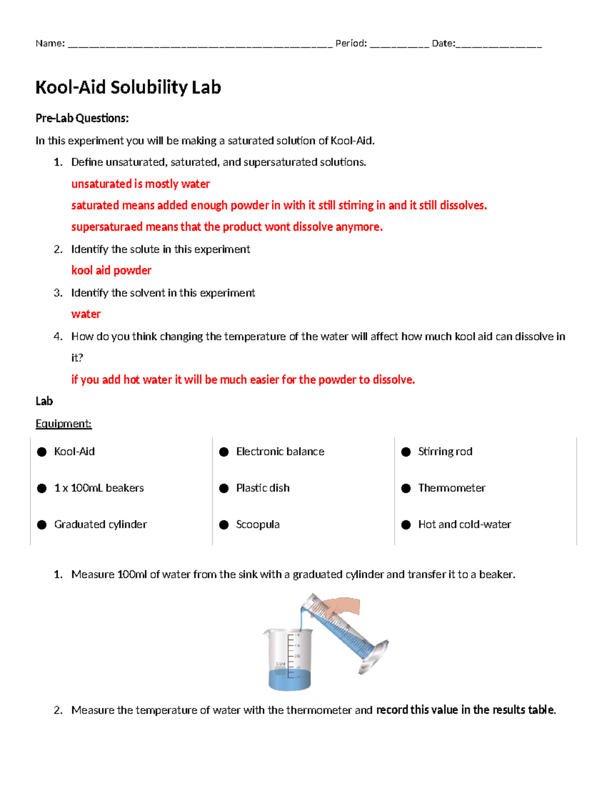 Copy of Kool Aid Solubility Lab - Name