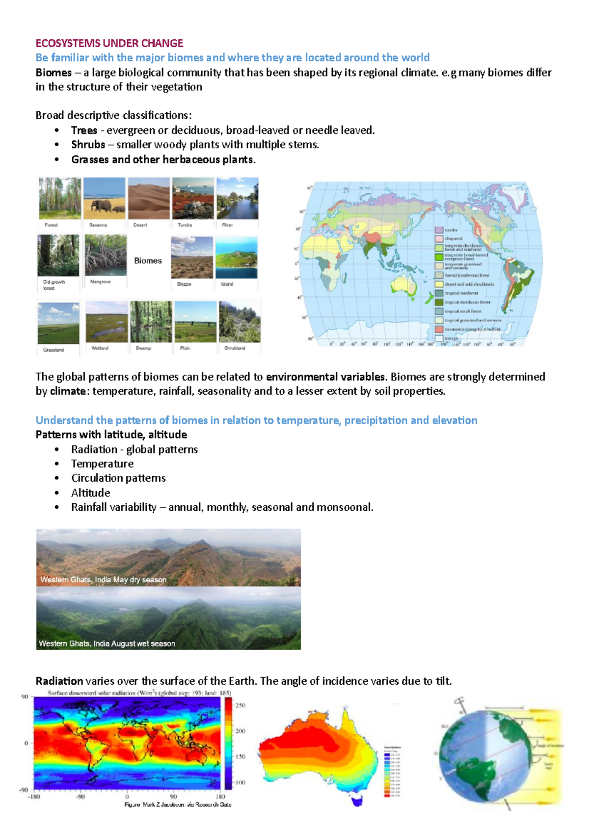 Ecosystems Under Change - ECOSYSTEMS UNDER CHANGE Be familiar with the ...
