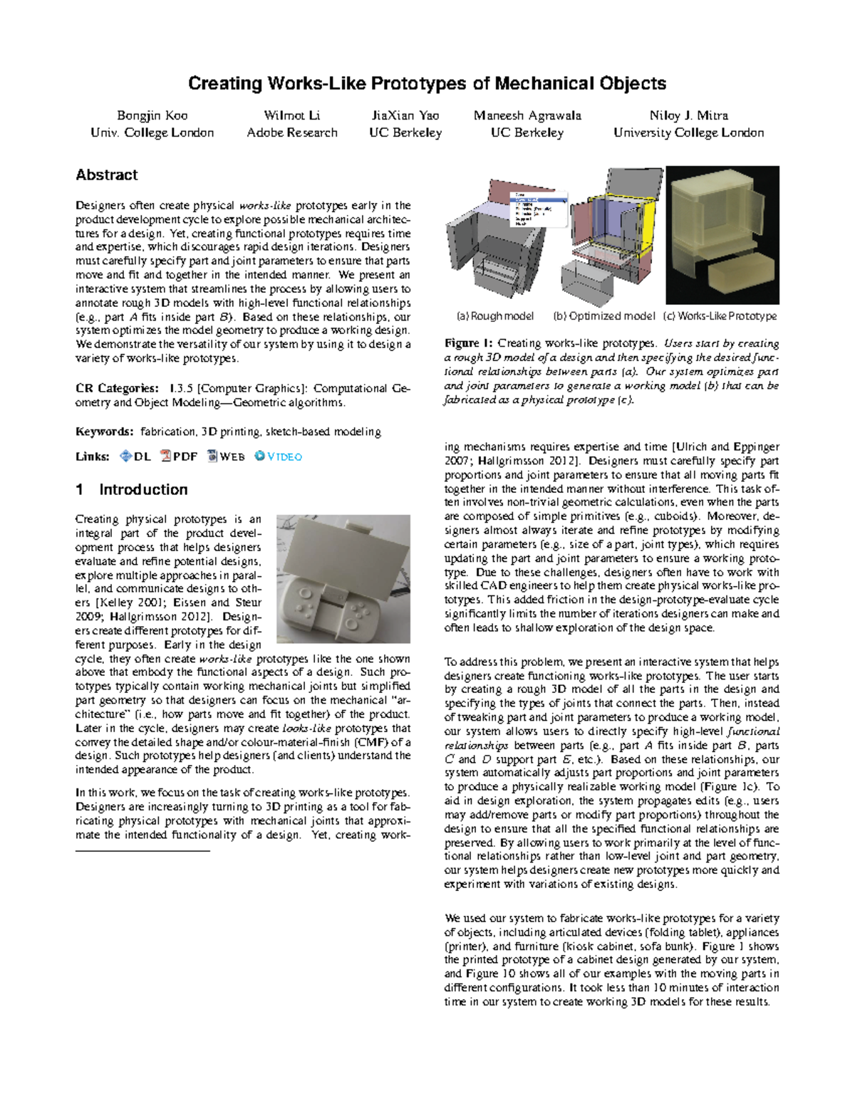 Creating Works-Like Prototypes of Mechanical Objects - Creating ...