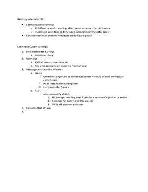 FINN 412 Homework Quiz 1 - FINN 412 Security Analysis Homework Quiz 1 ...