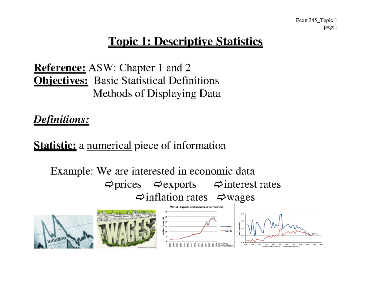 Topic 1 pp 2019 - Class Slides - page Topic 1: Descriptive Statistics ...