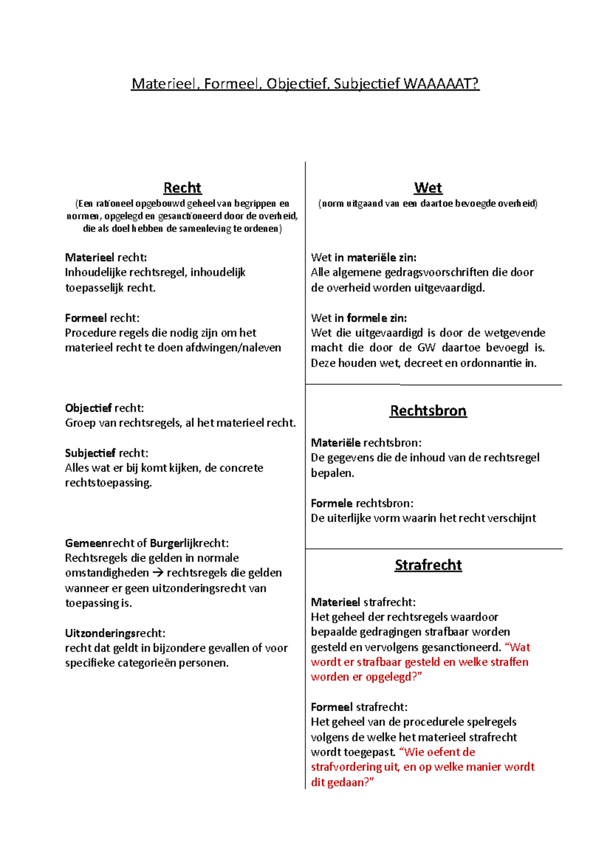 Formeel, Materieel Waaaat - Materieel, Formeel, Objectief, Subjectief ...
