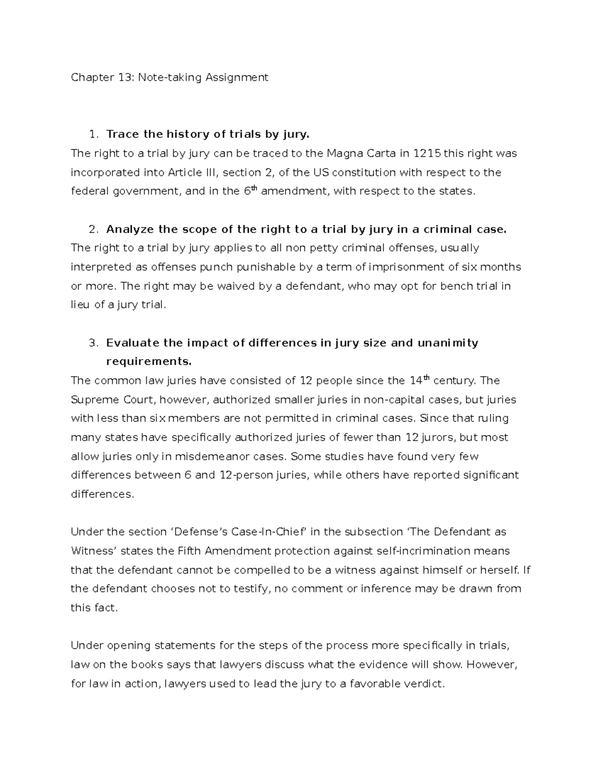 ACS 13 copy - Notes - Chapter 13: Note-taking Assignment Trace the ...