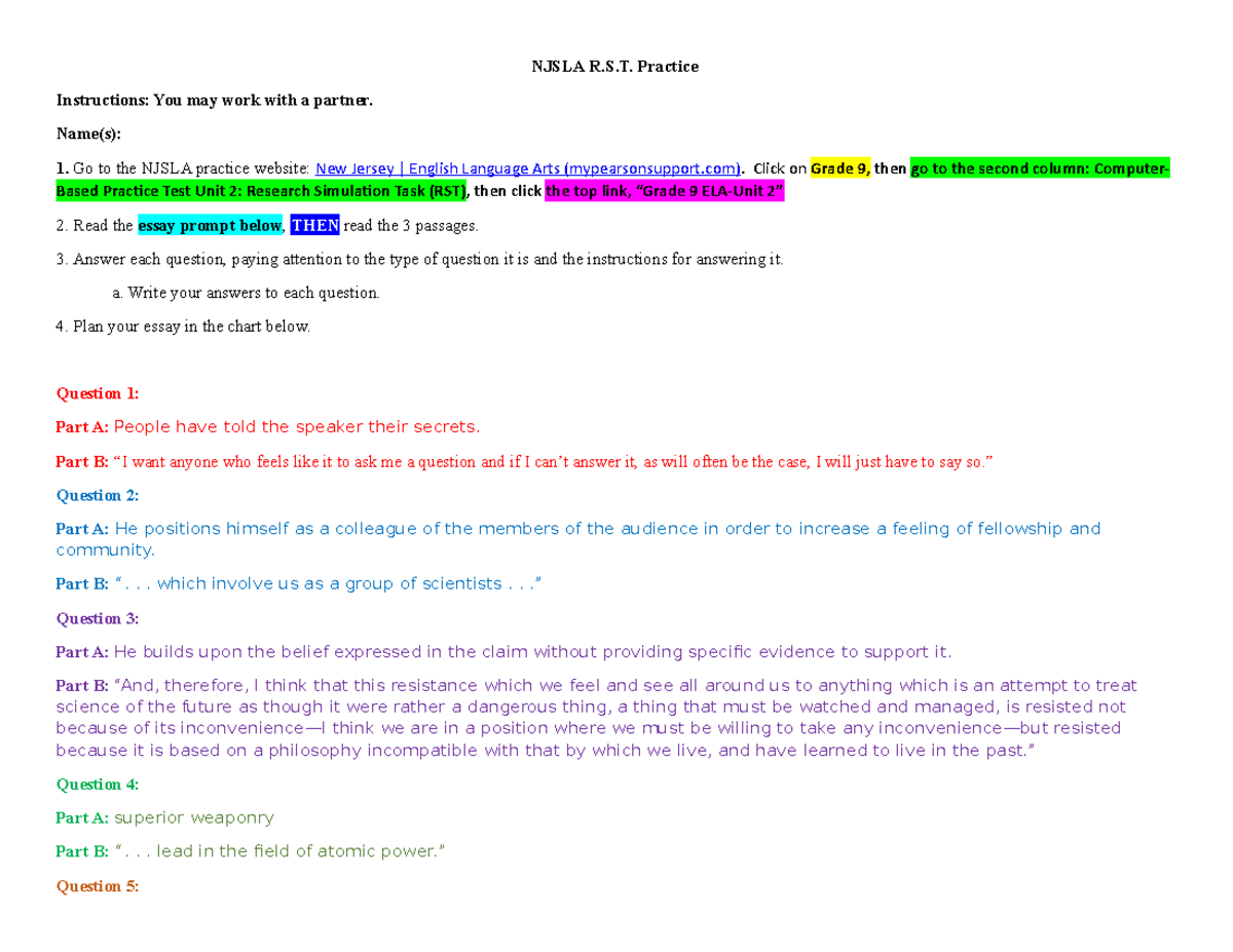 RST Njsla practice Testnav link and planning page - NJSLA R.S. Practice ...