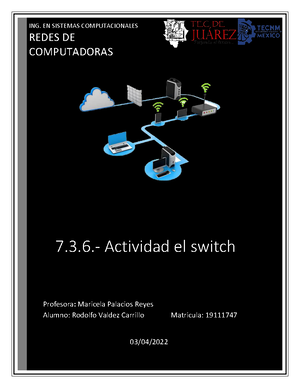 Práctica expo 1 - Practica - Practica: armar una red con un switch y un router Topología Tabla ...