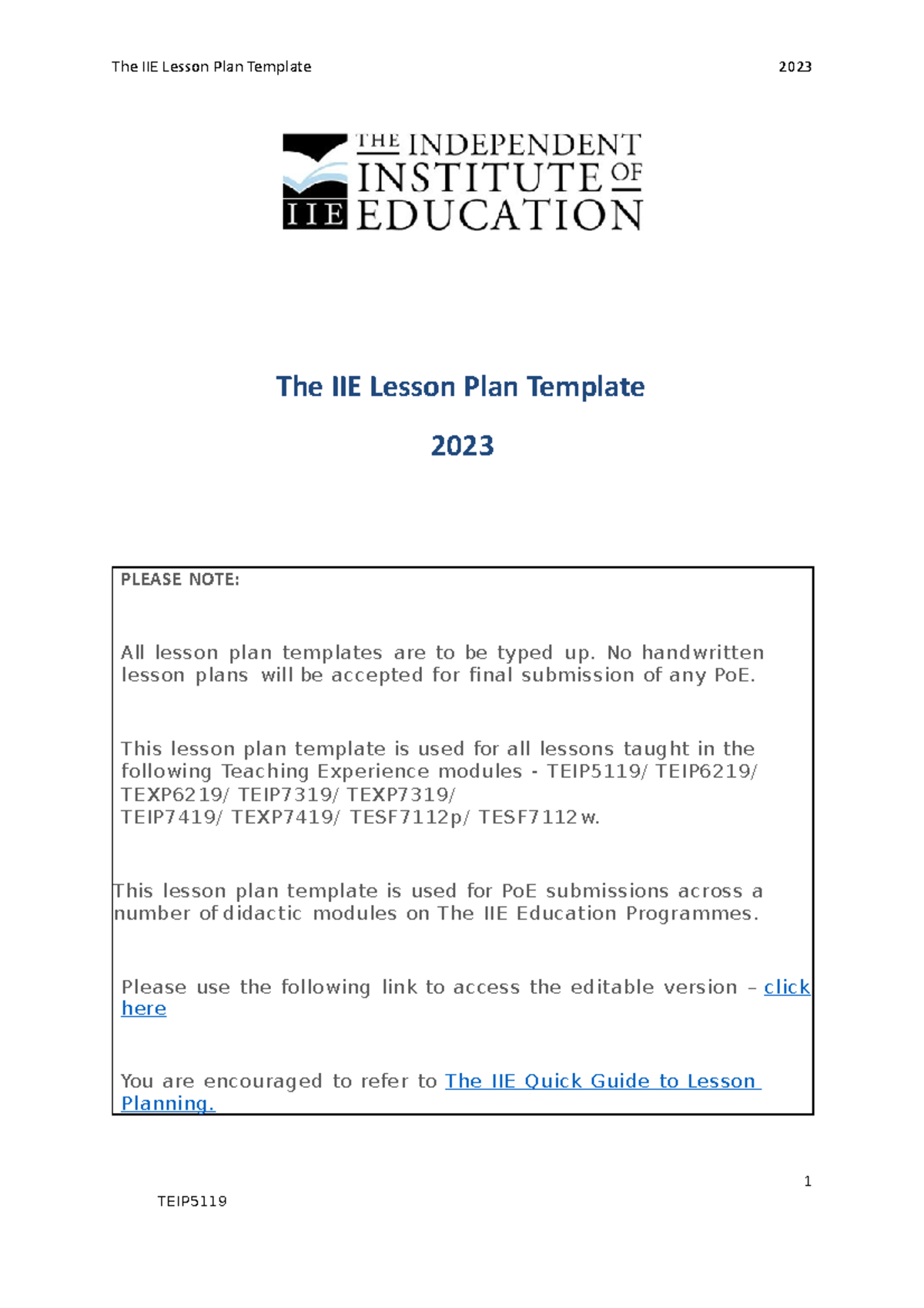 Grade 10 Lesson Plan Comprehension The IIE Lesson Plan Template 2023