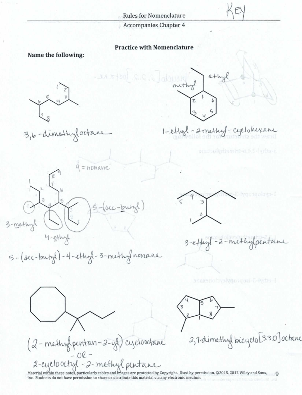 Practice with Nomenclature KEY 2 - CHEM 1602 - Studocu
