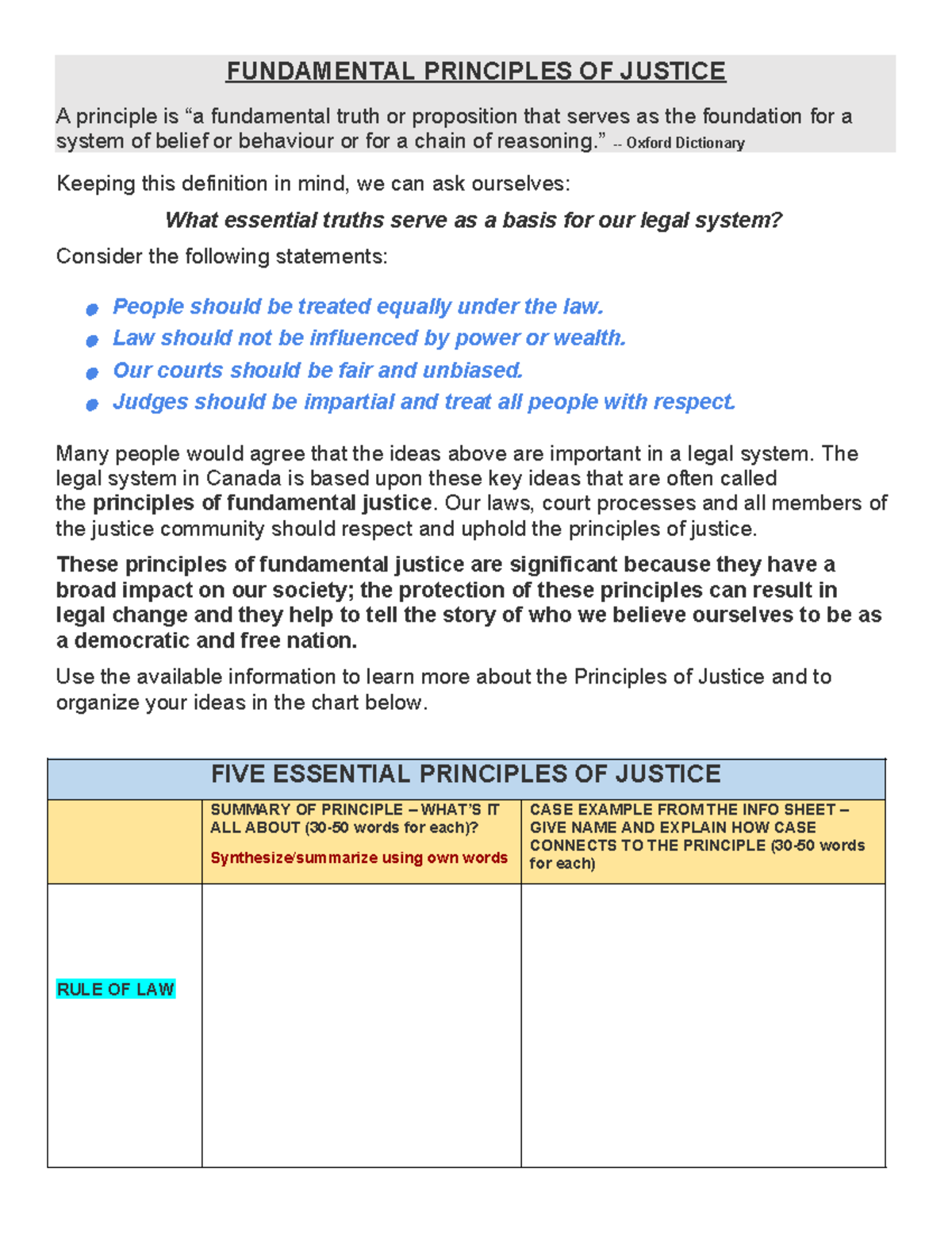 Copy of Principles of Law Handout, 2021 - FUNDAMENTAL PRINCIPLES OF ...