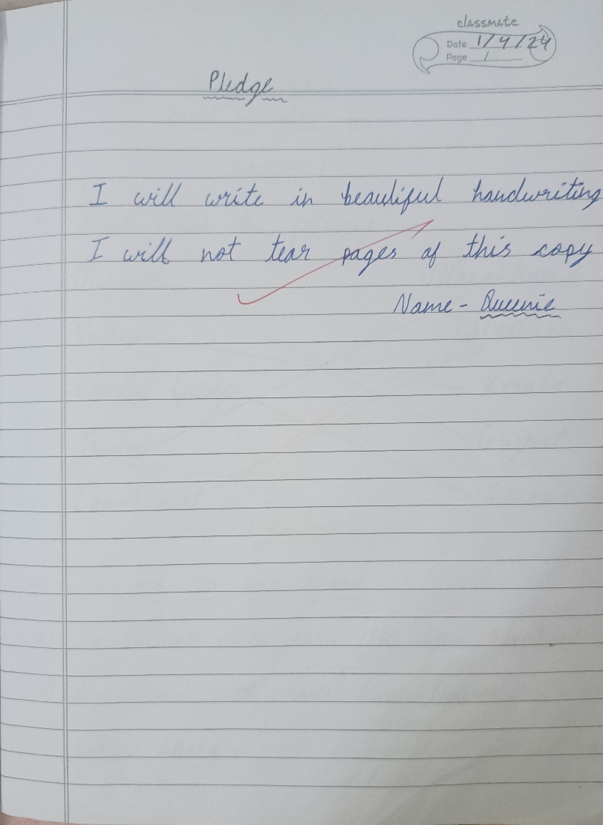 5A EVS - Notes - classmate Date Page Pledge I will write in beautiful ...