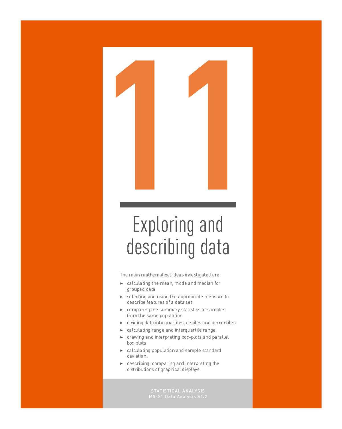 11. Exploring and describing data - STATISTICAL ANALYSIS MS-S1 Data ...