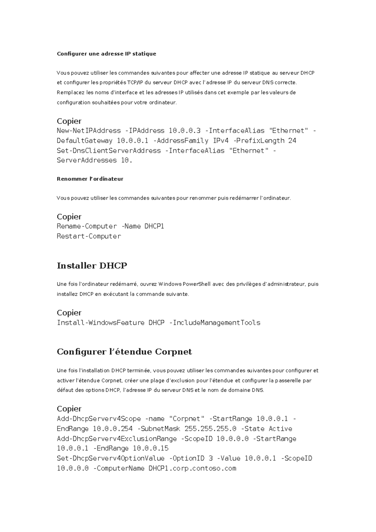 Dhcp-Conf - Configuration technique DHCP - Configurer une adresse IP ...