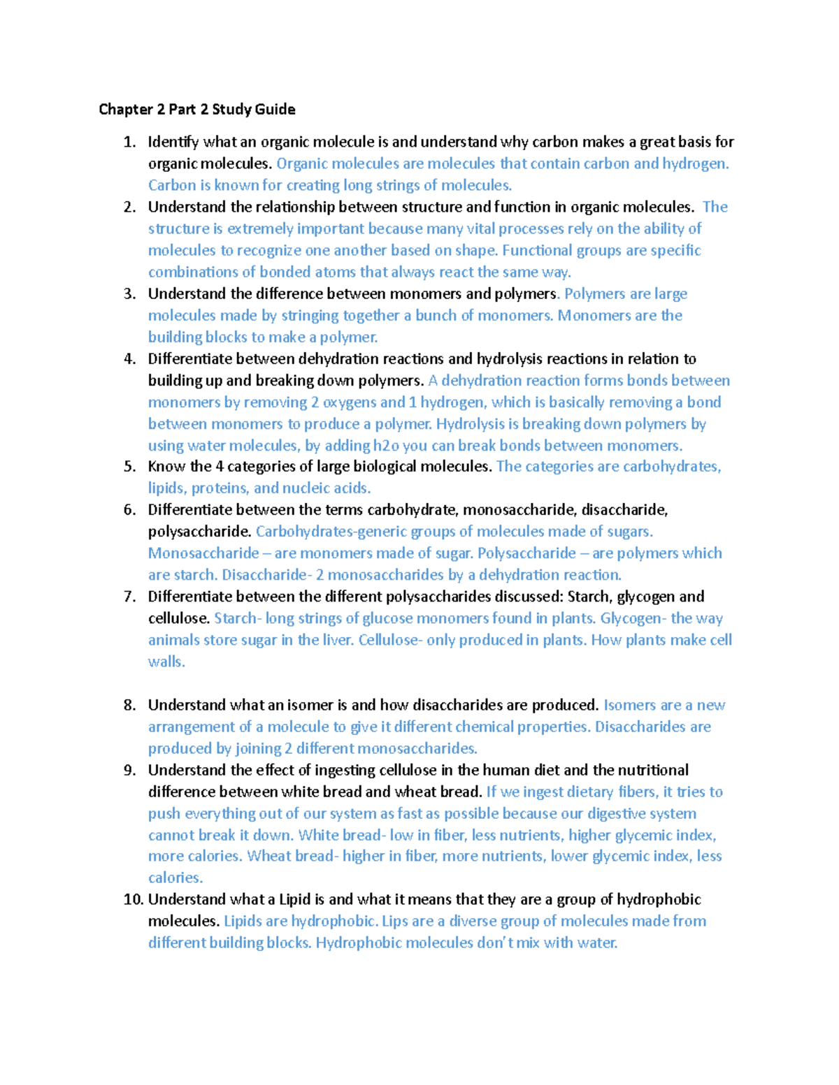 Chapter 2 Part 2 Study Guide - Chapter 2 Part 2 Study Guide Identify ...