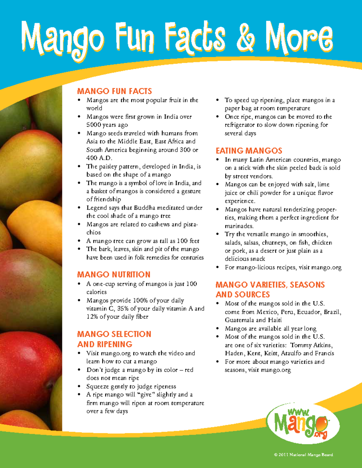 Mango Fun Facts Eng - Lecture notes 3 - Mango Fun Facts •฀ - Studocu