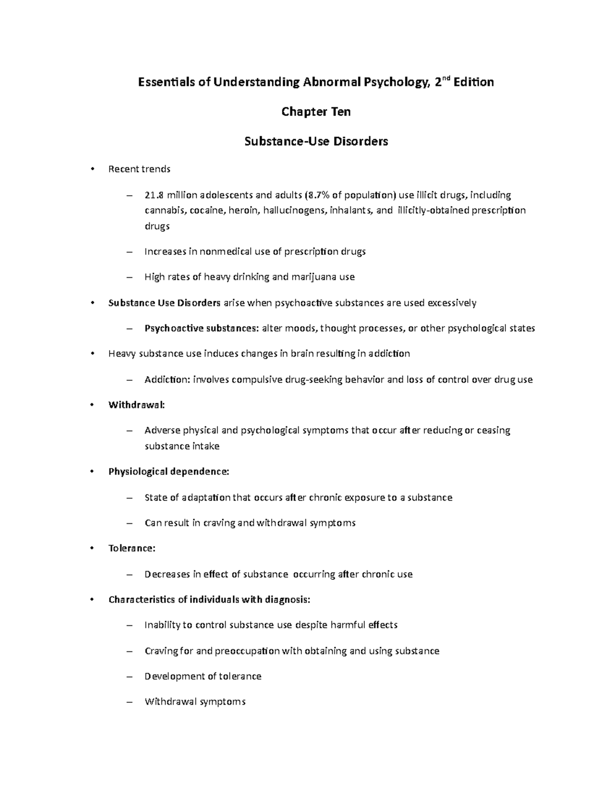 Chapter 10 Overview - Essentials of Understanding Abnormal Psychology ...