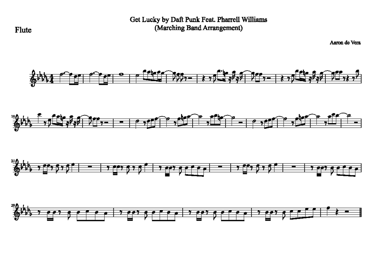 Get Lucky Flute - Something - Studocu